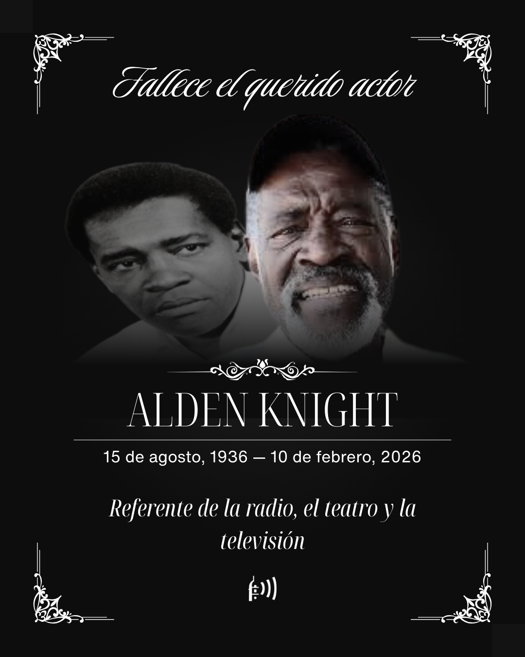 Fallece el actor y presentador cubano Alden Knight | Radio Sancti Spíritus