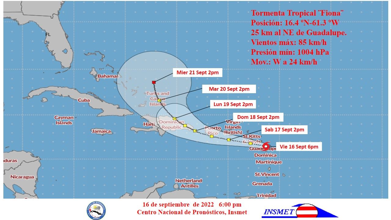 Tormenta Tropical Fiona se aproxima a las Antillas Menores | Radio ...